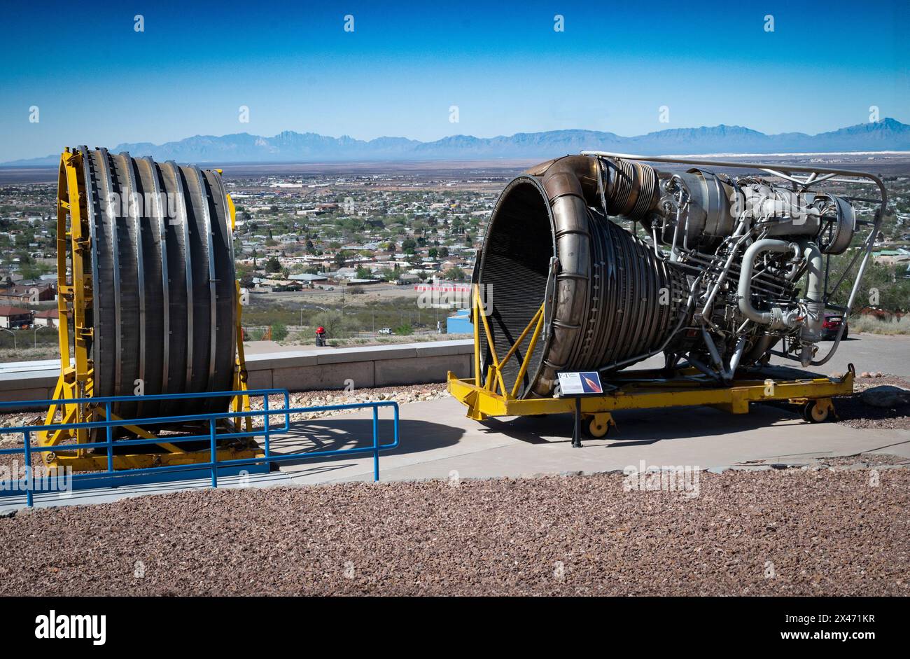 An F-1 Rocket Engine at he Museum of Space History with White Sands in ...