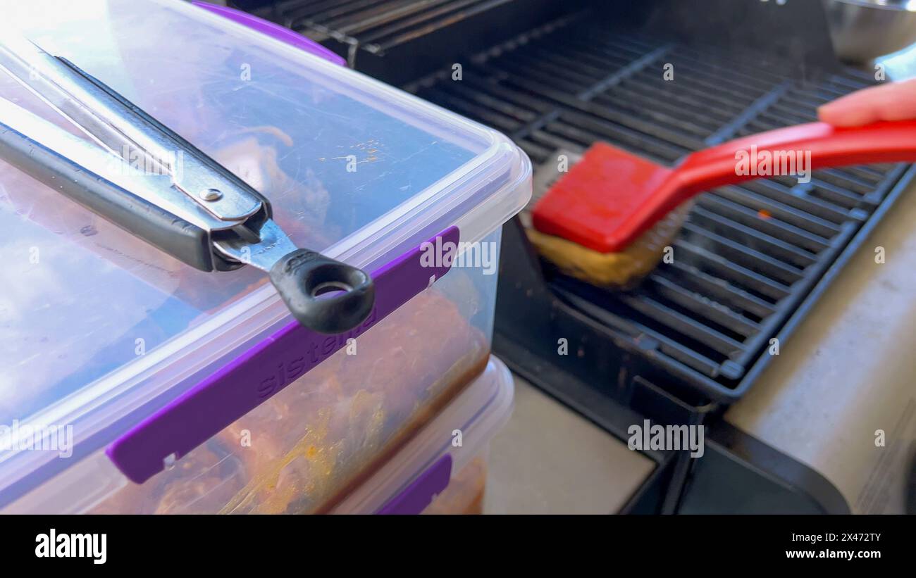 Barbecue cleaning tools hi-res stock photography and images - Alamy