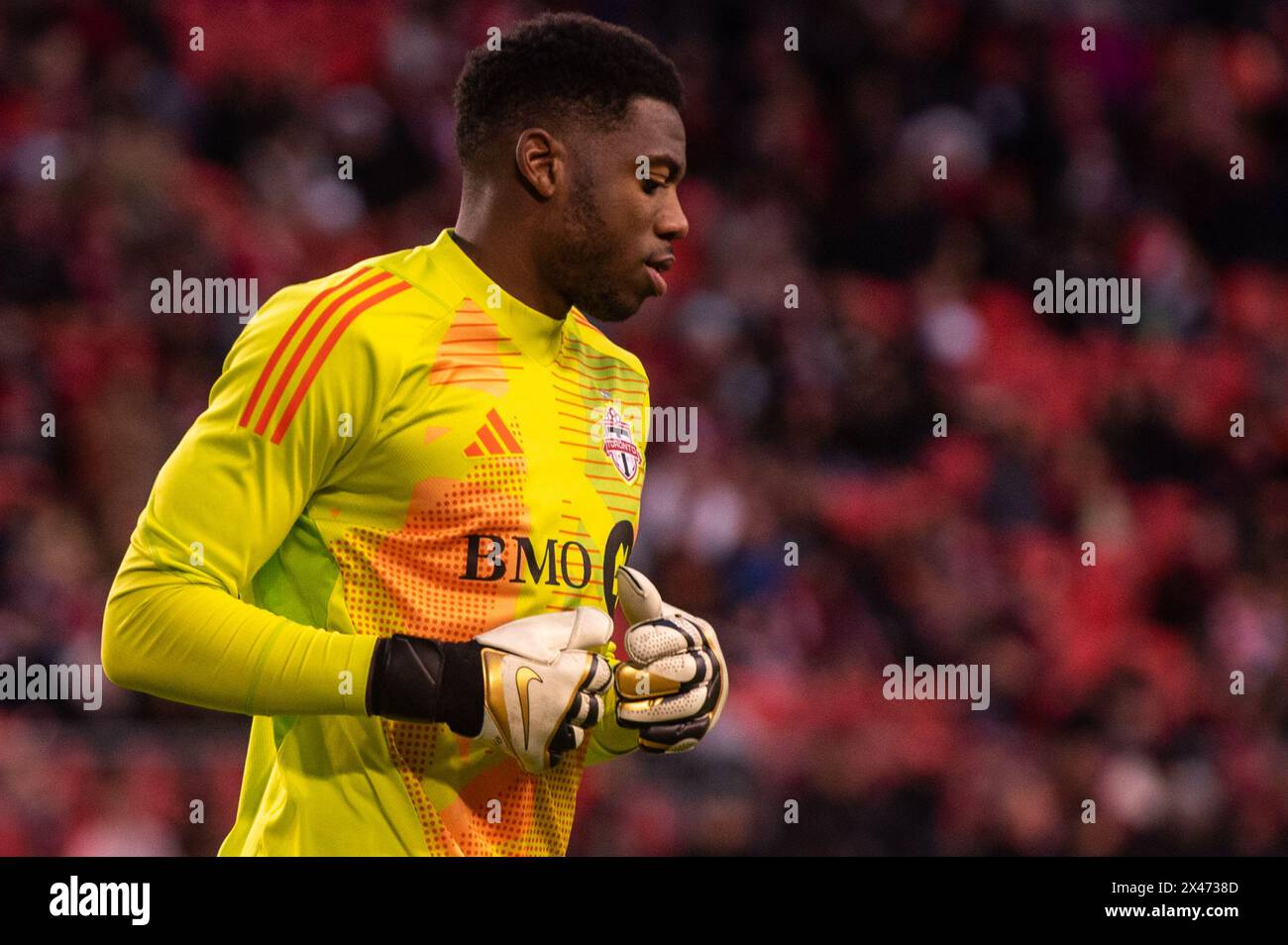 Toronto, ON, Canada - April 20, 2024: Sean Johnson #1 goalkeeper of the ...