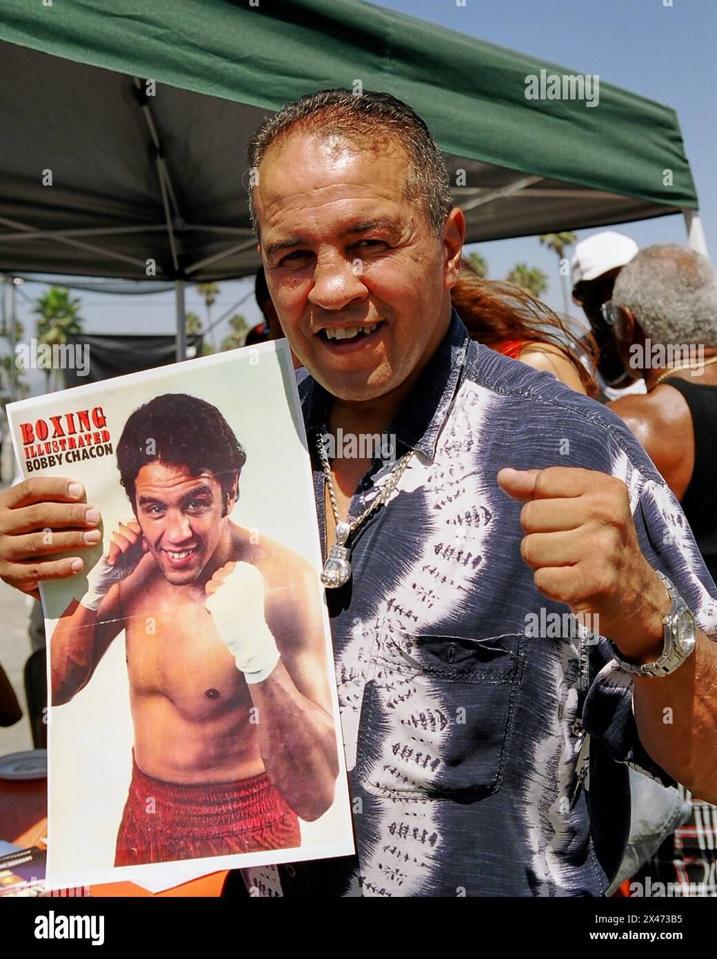December 31, 1969, Venice, California, USA: Boxer Bobby Chacon at Muscle Beach Venice meeting ...