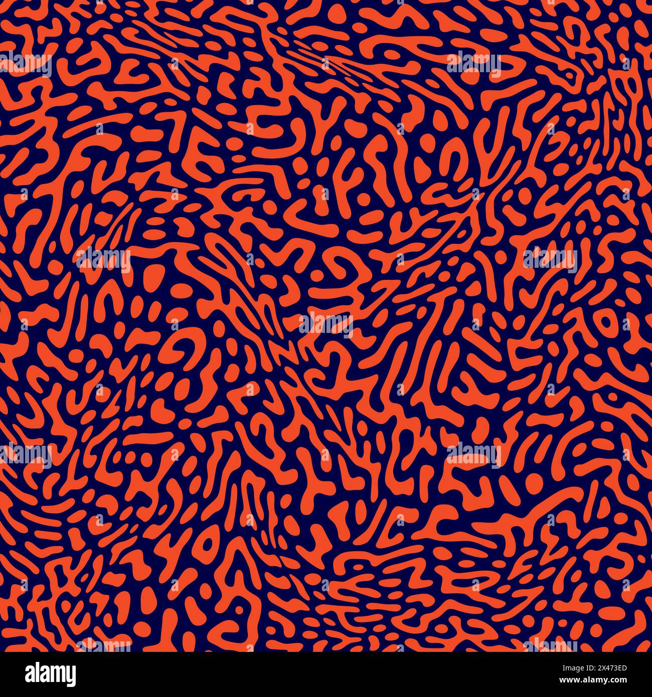 Line Seamless Pattern Repeating Brain Patterns Turing Shape