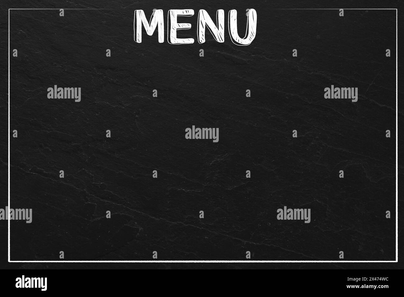 Black surface with word Menu as background. Mockup for design Stock ...