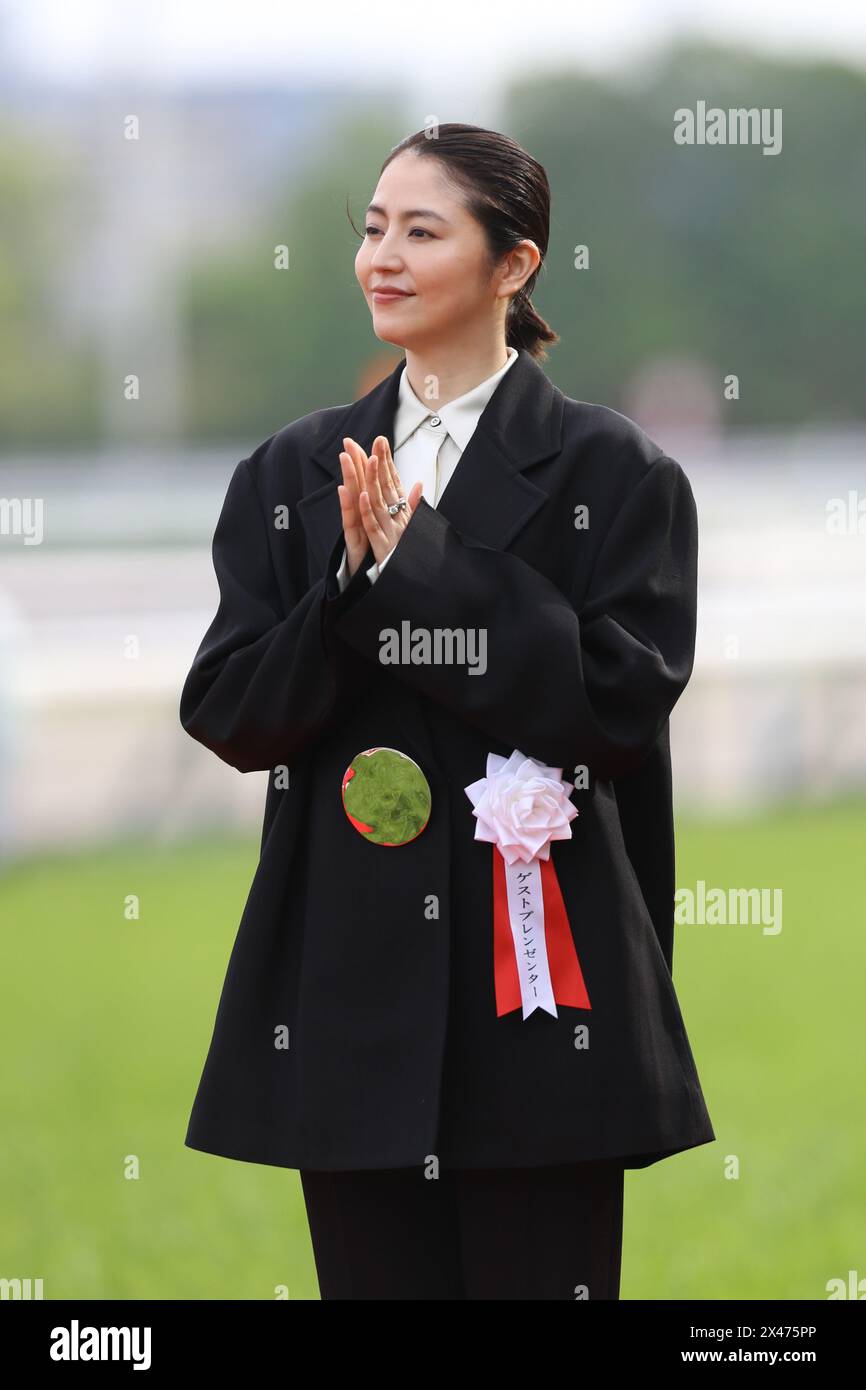 Presenter Masami Nagasawa (Japanese actress) looks on after the the ...