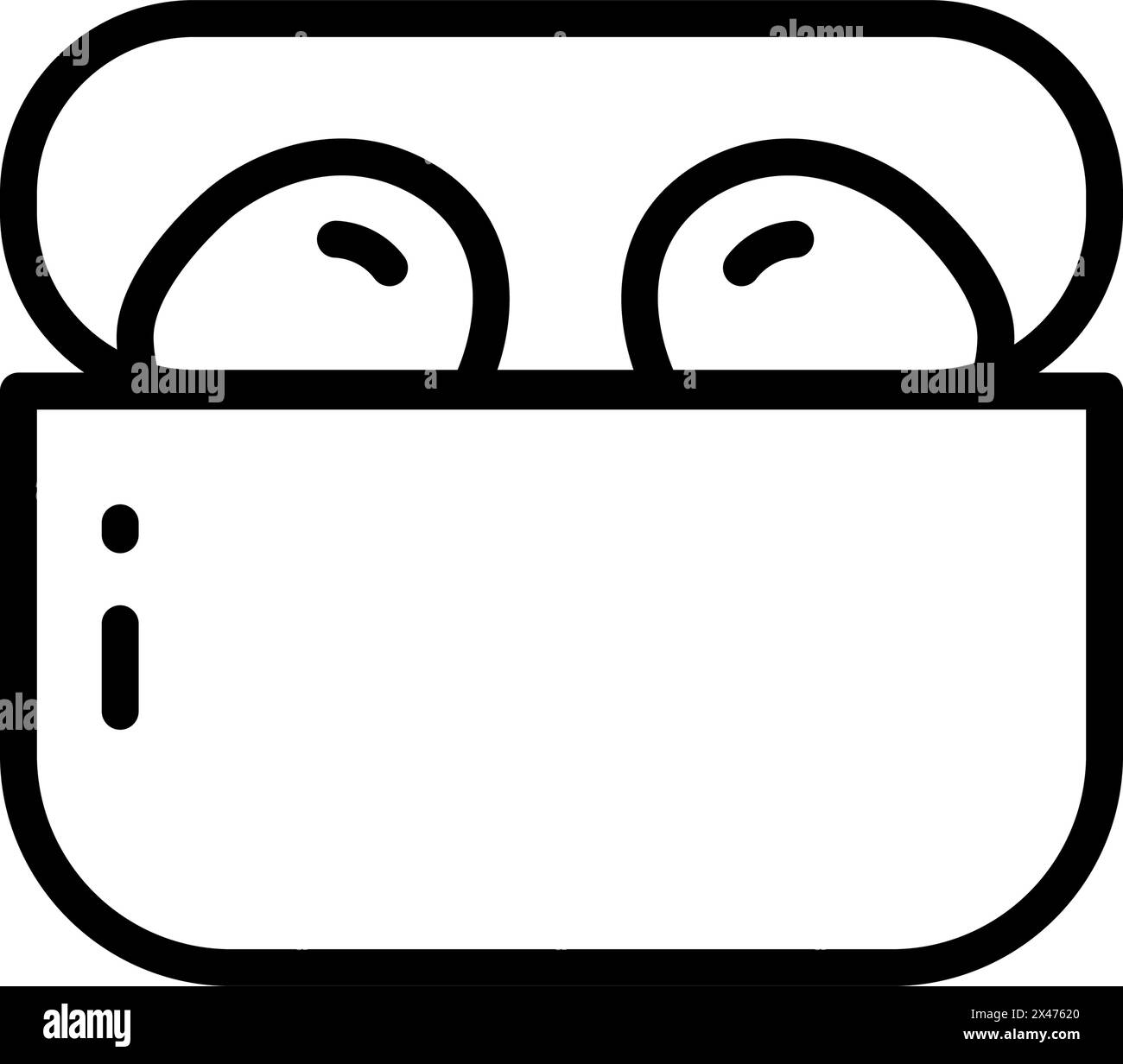 Wireless earphones icon. Outline wireless earphones vector icon for web ...