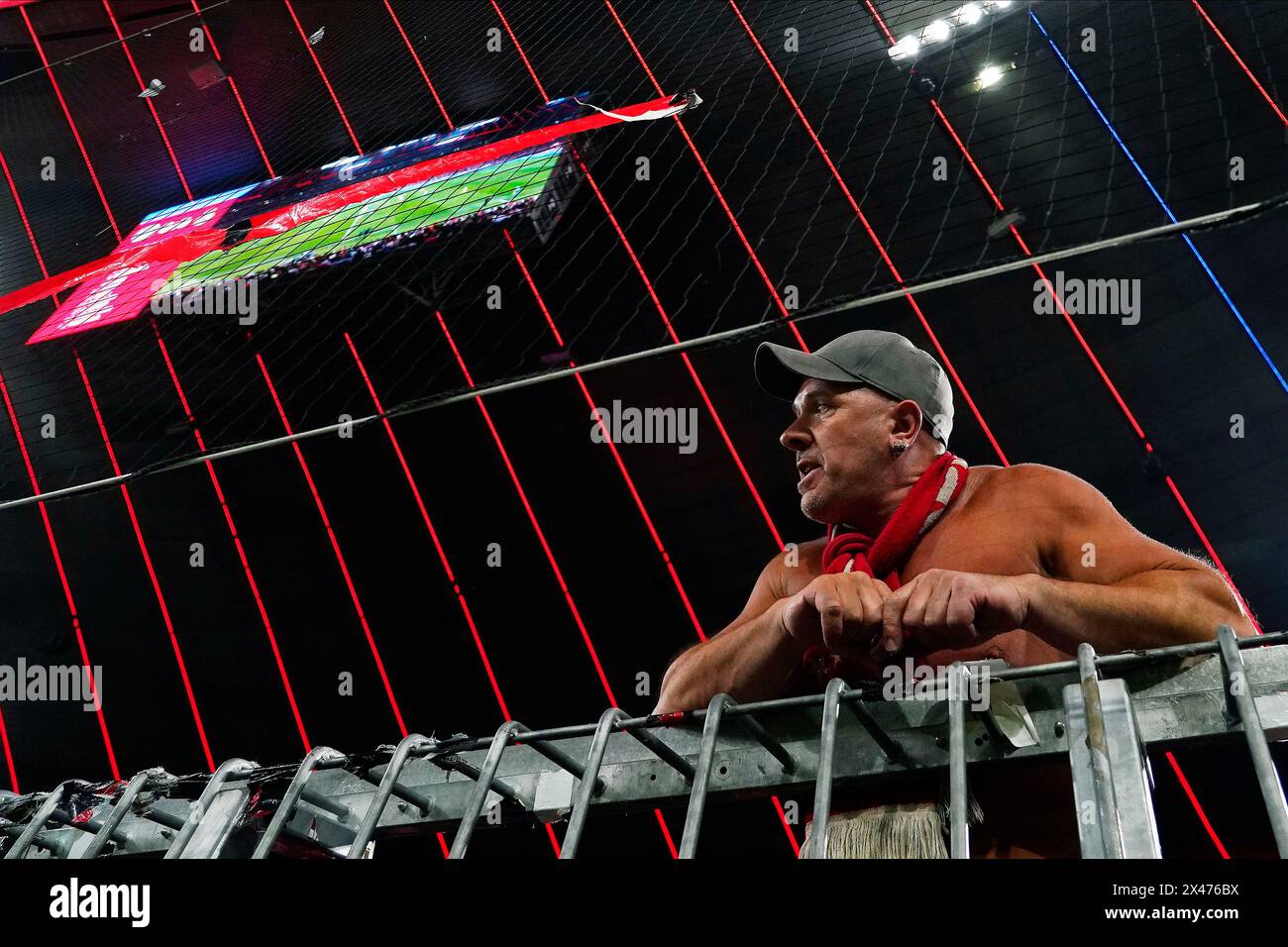 Munich, Germany. 30th Apr, 2024. FC Bayern Munchen's ultra fan during ...