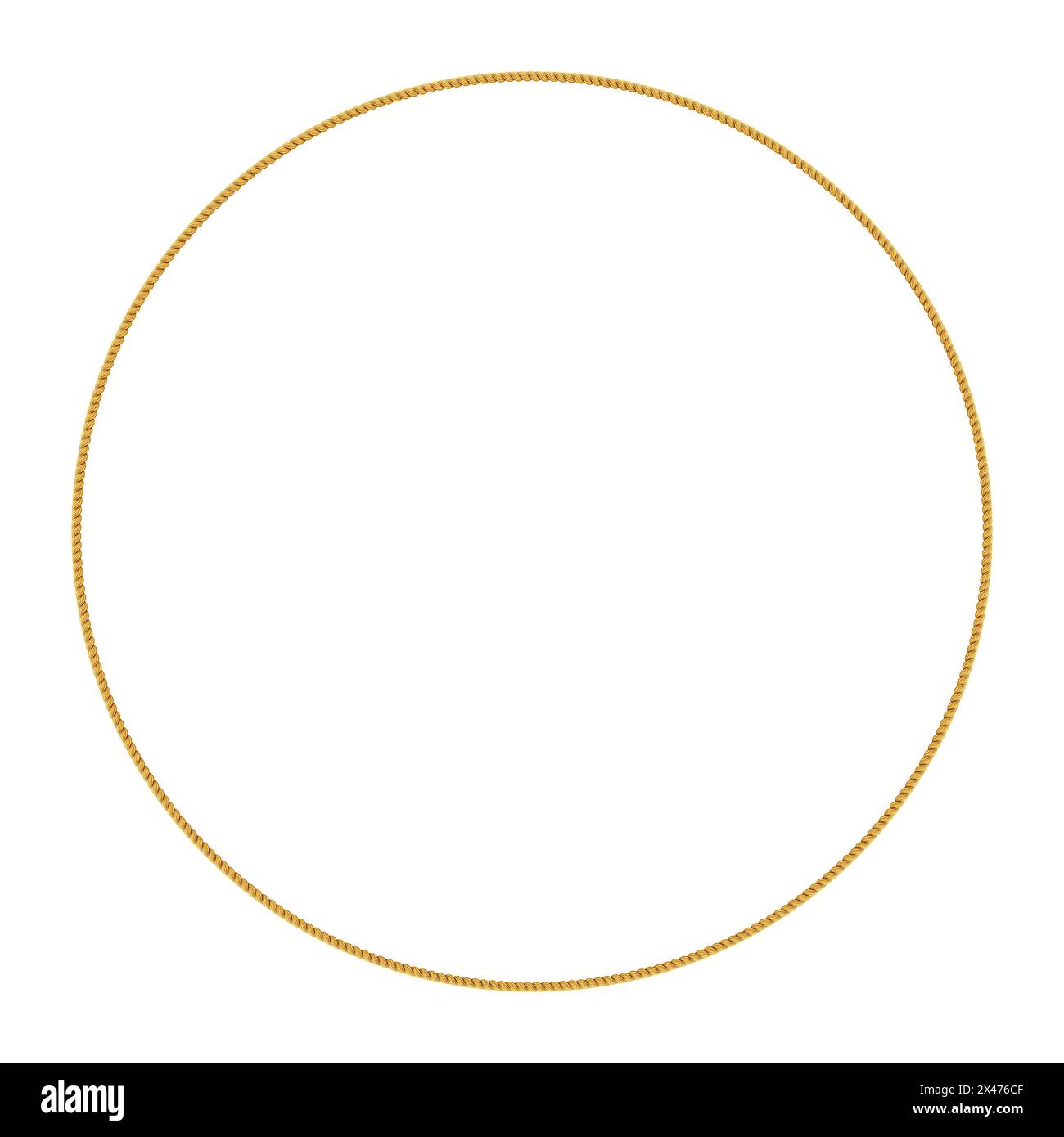 Gold twisted rope circle frame. Round rope border Stock Vector Image ...
