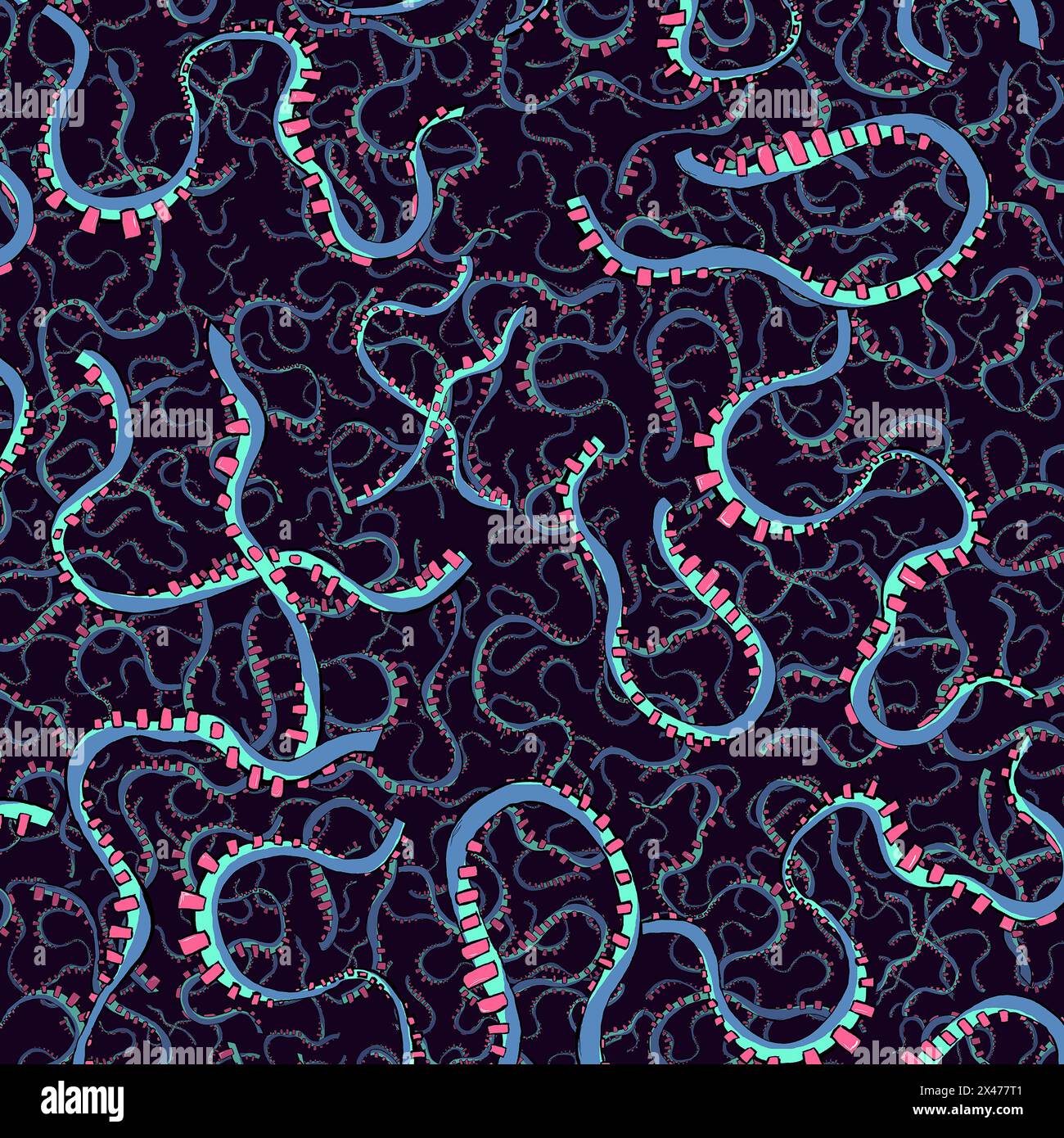 Ribonucleic acid (RNA), conceptual illustration. RNA are nucleic acids ...