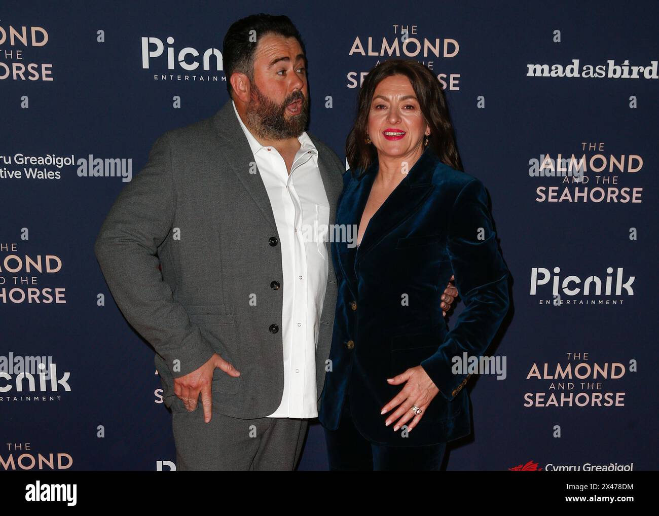 London, UK. 30th Apr, 2024. Jo Hartley and Celyn Jones attend the UK Premiere of 'The Almond and ...