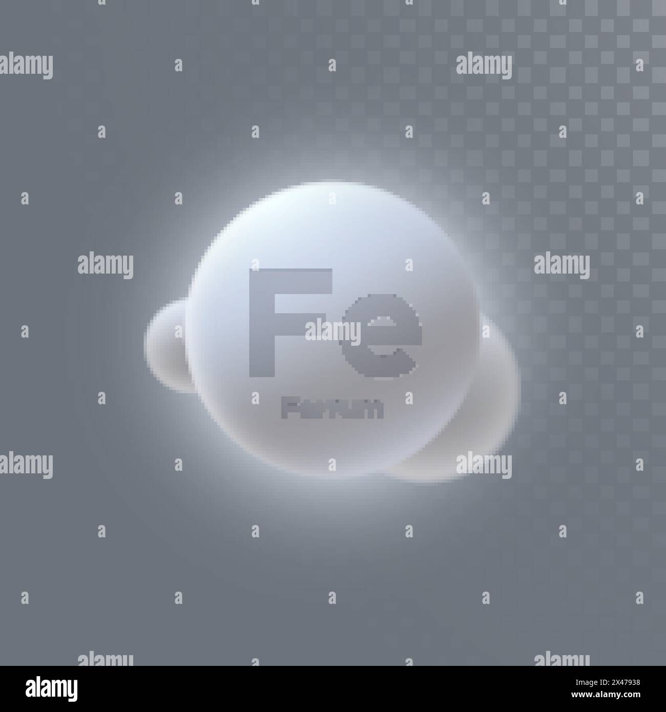 Ferrum mineral sign isolated on transparent background Stock Vector ...