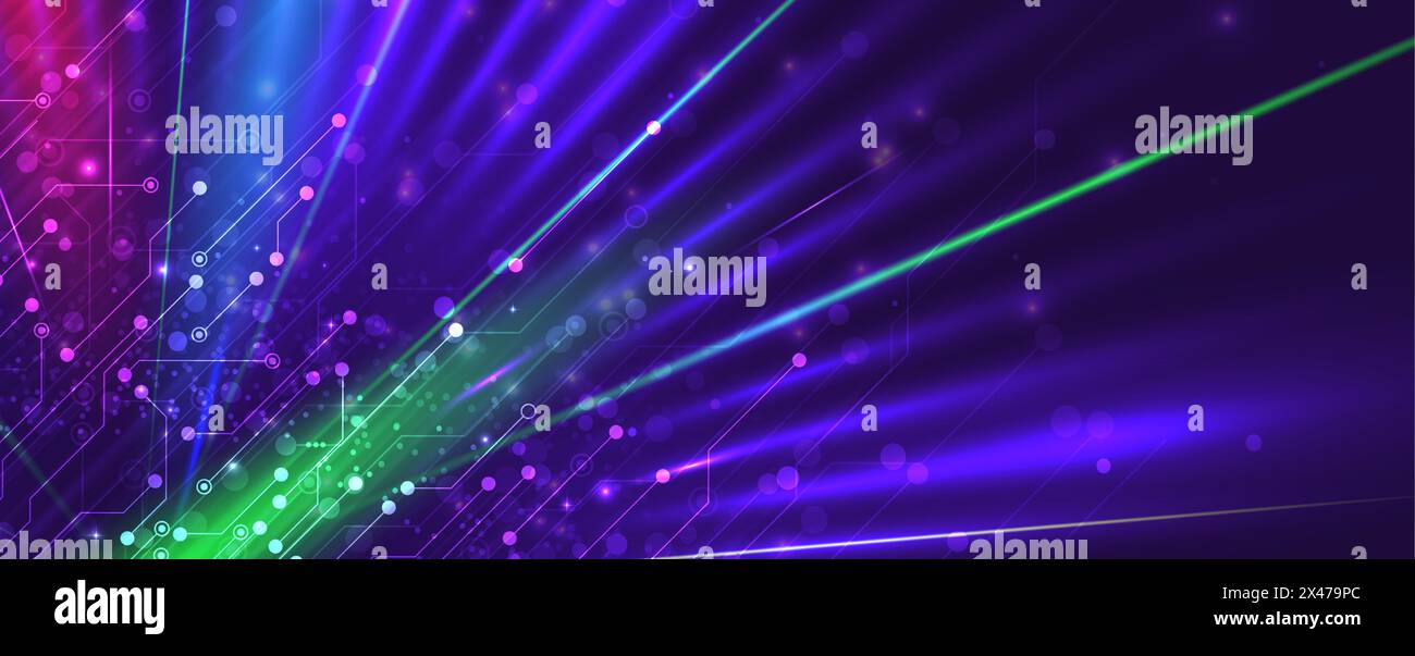 Abstract Computer technology background. network visual connection ...