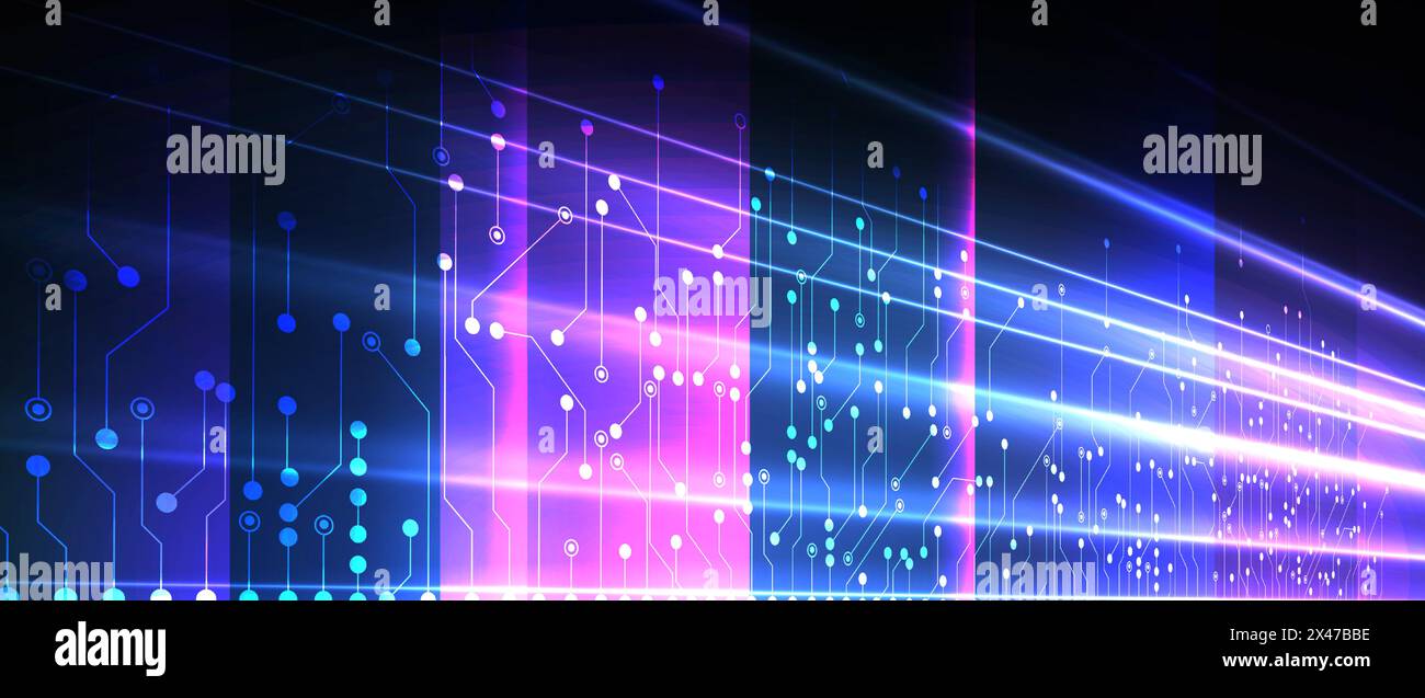 Abstract Computer technology background. network visual connection ...