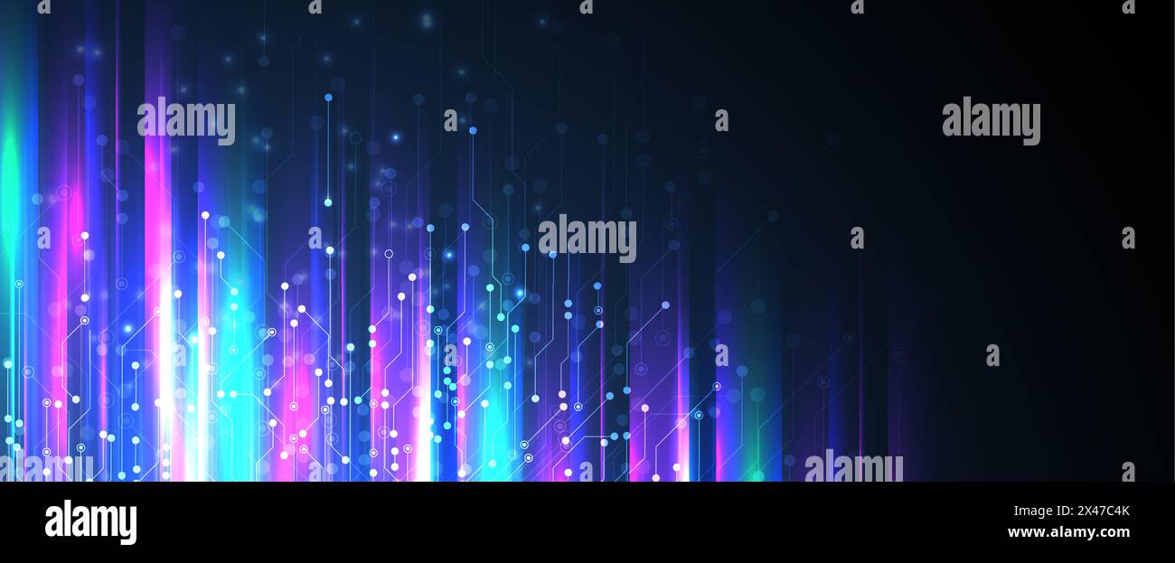 Abstract Computer technology background. network visual connection ...