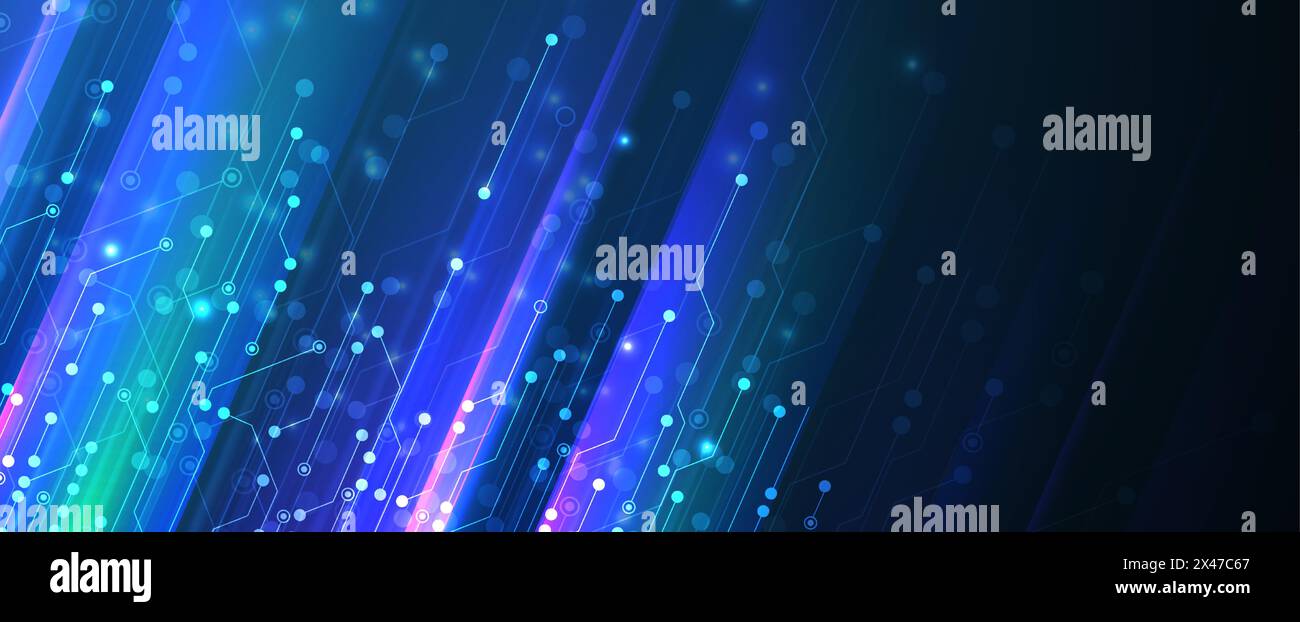 Abstract Computer technology background. network visual connection ...