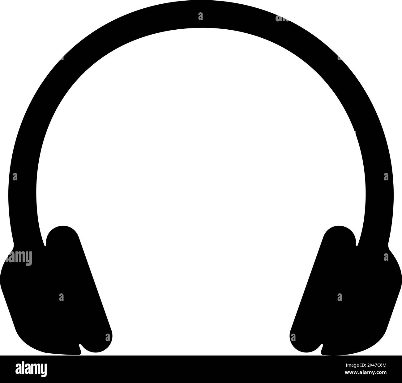 Wireless headphones icon. Music, podcast or radio listening equipment ...