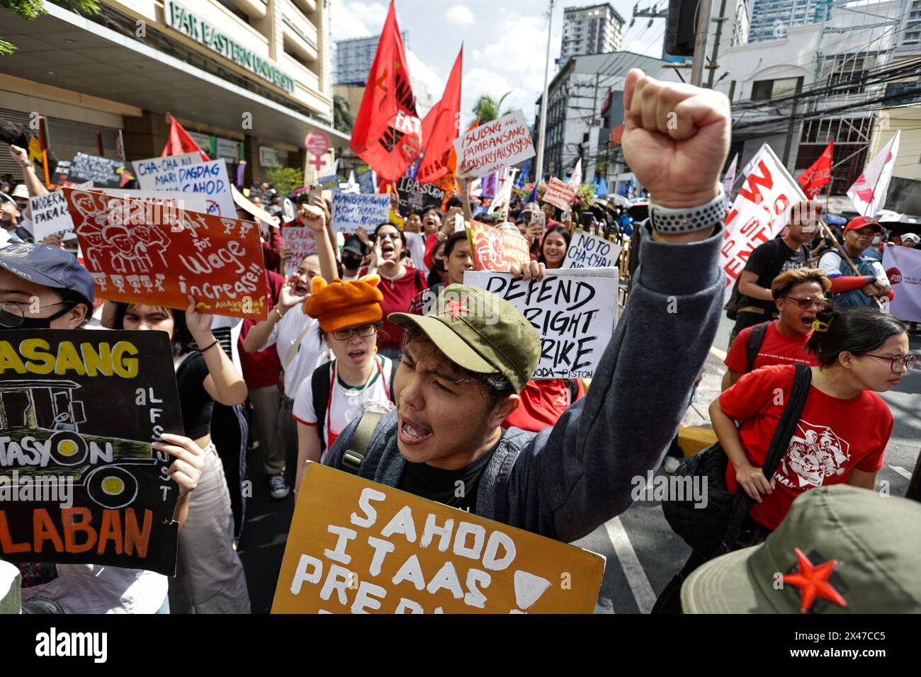 Manila, Manila, The Philippines. 1st May, 2024. Protesters holding ...