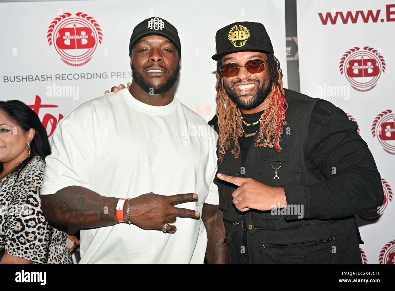 LONDON, ENGLAND - APRIL 30: Adebayo Akinfenwa, Ortise Williams attends ...