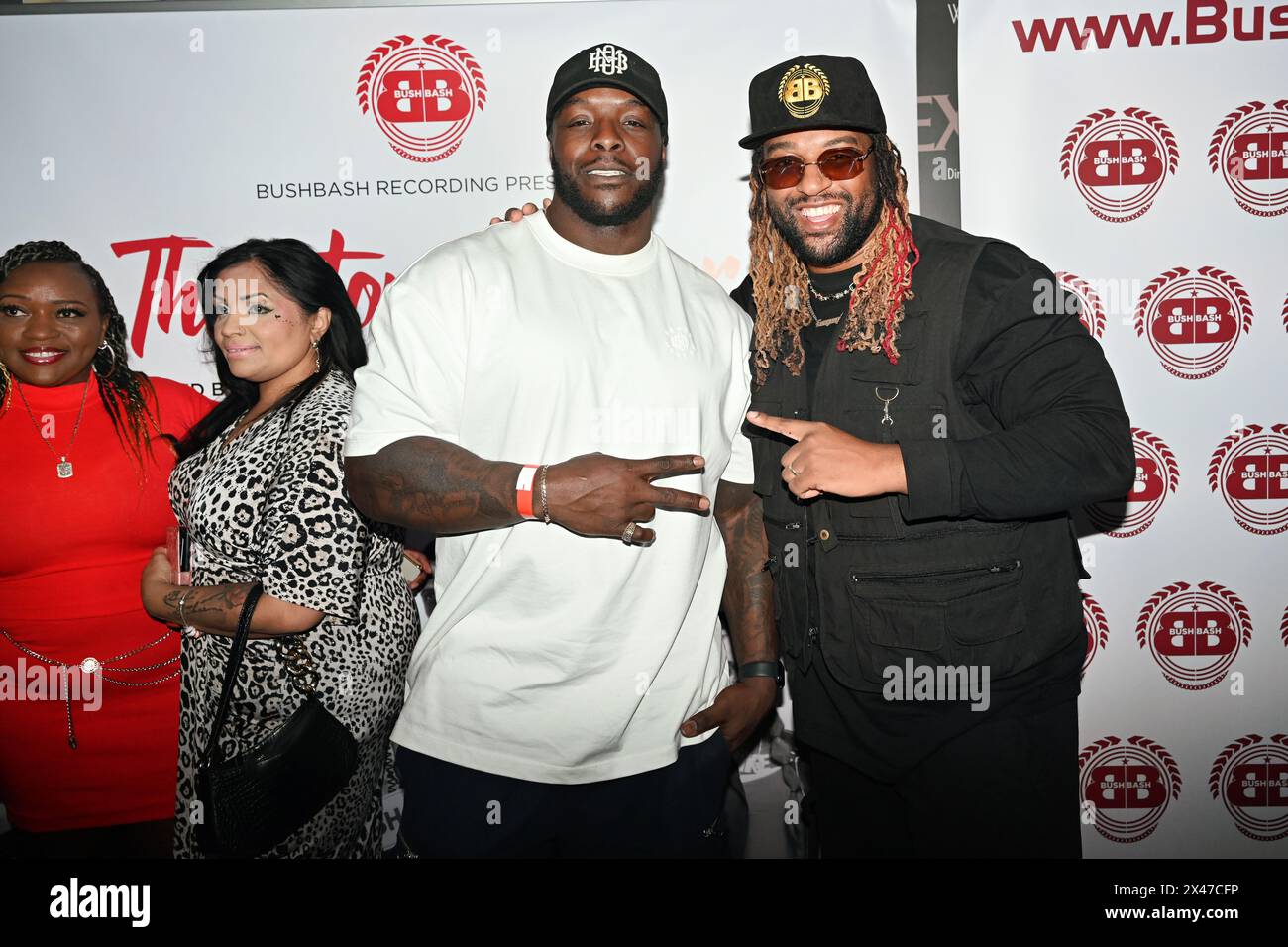 LONDON, ENGLAND - APRIL 30: Adebayo Akinfenwa, Ortise Williams attends ...