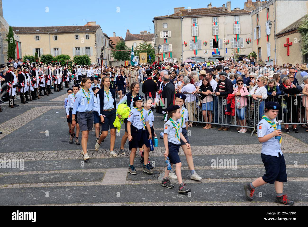 Le Dorat, France. Septennial ostensions of Dorat which celebrate the ...