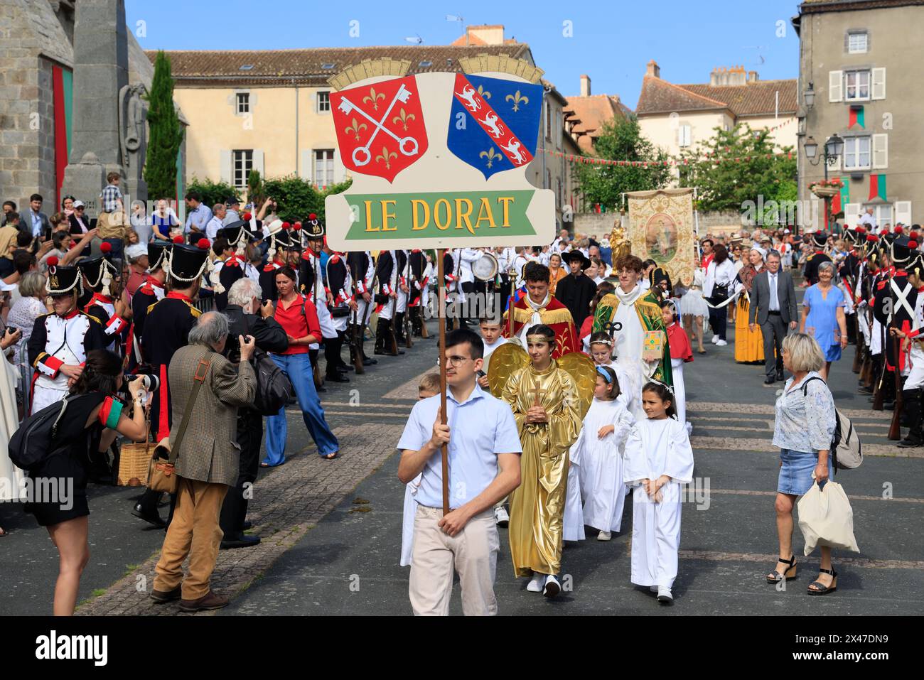 Le Dorat, France. Septennial ostensions of Dorat which celebrate the ...