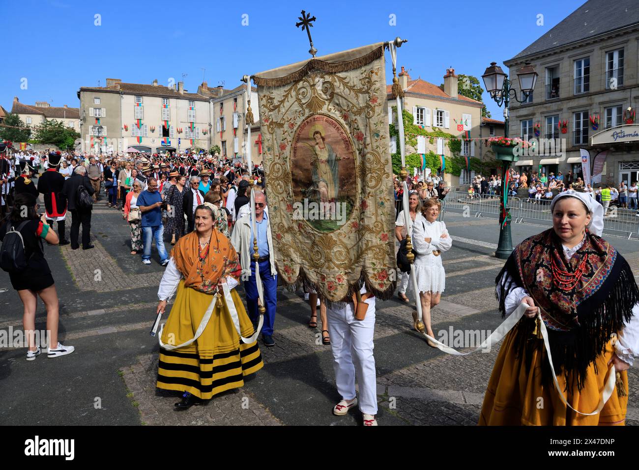 Le Dorat, France. Septennial ostensions of Dorat which celebrate the ...