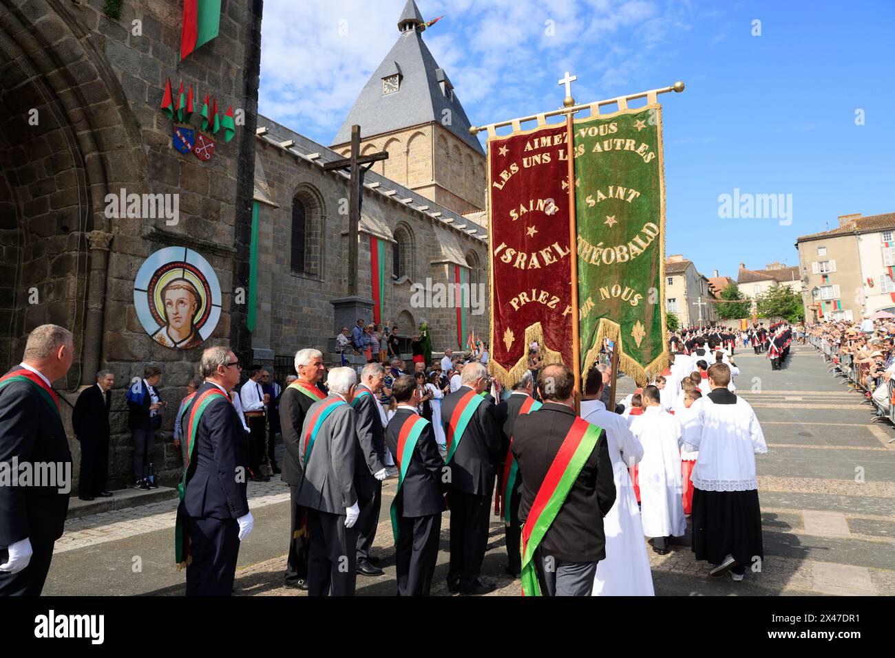 Le Dorat, France. Septennial ostensions of Dorat which celebrate the ...