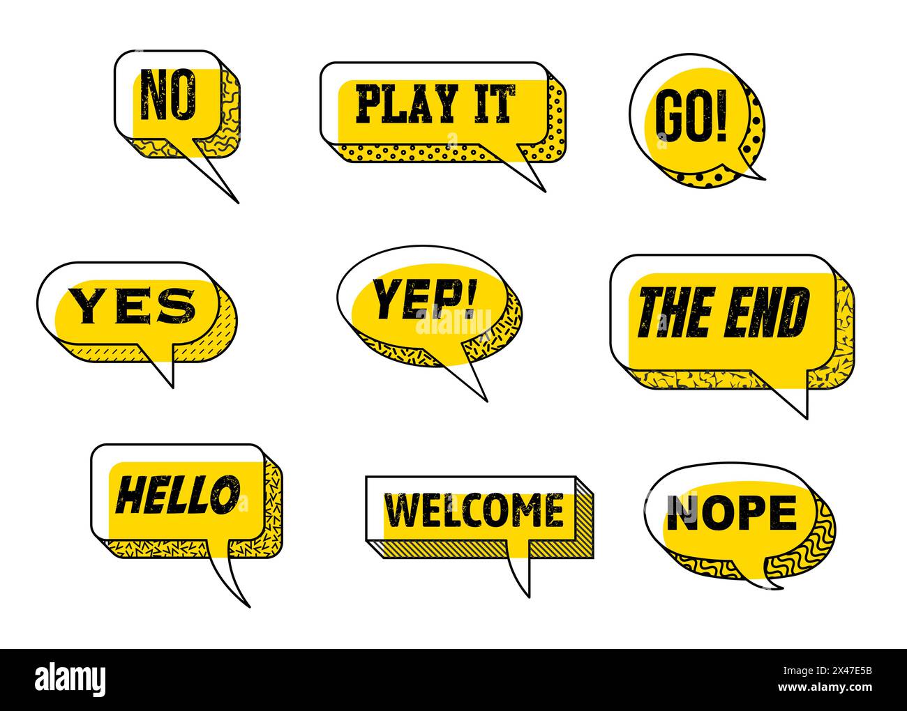 Dialogue boxes Stock Vector Images - Alamy