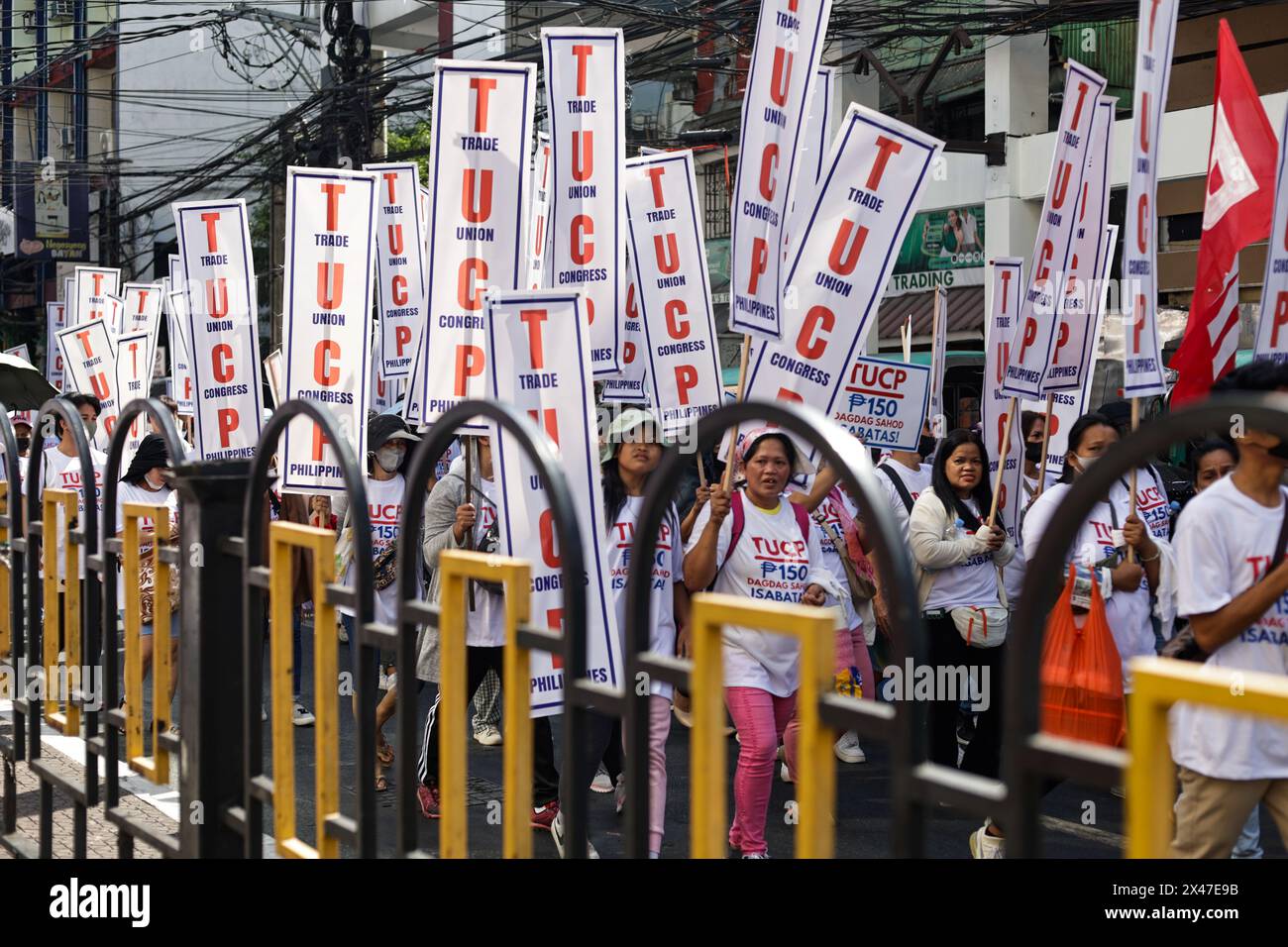 Manila, Manila, The Philippines. 1st May, 2024. Protesters with ...