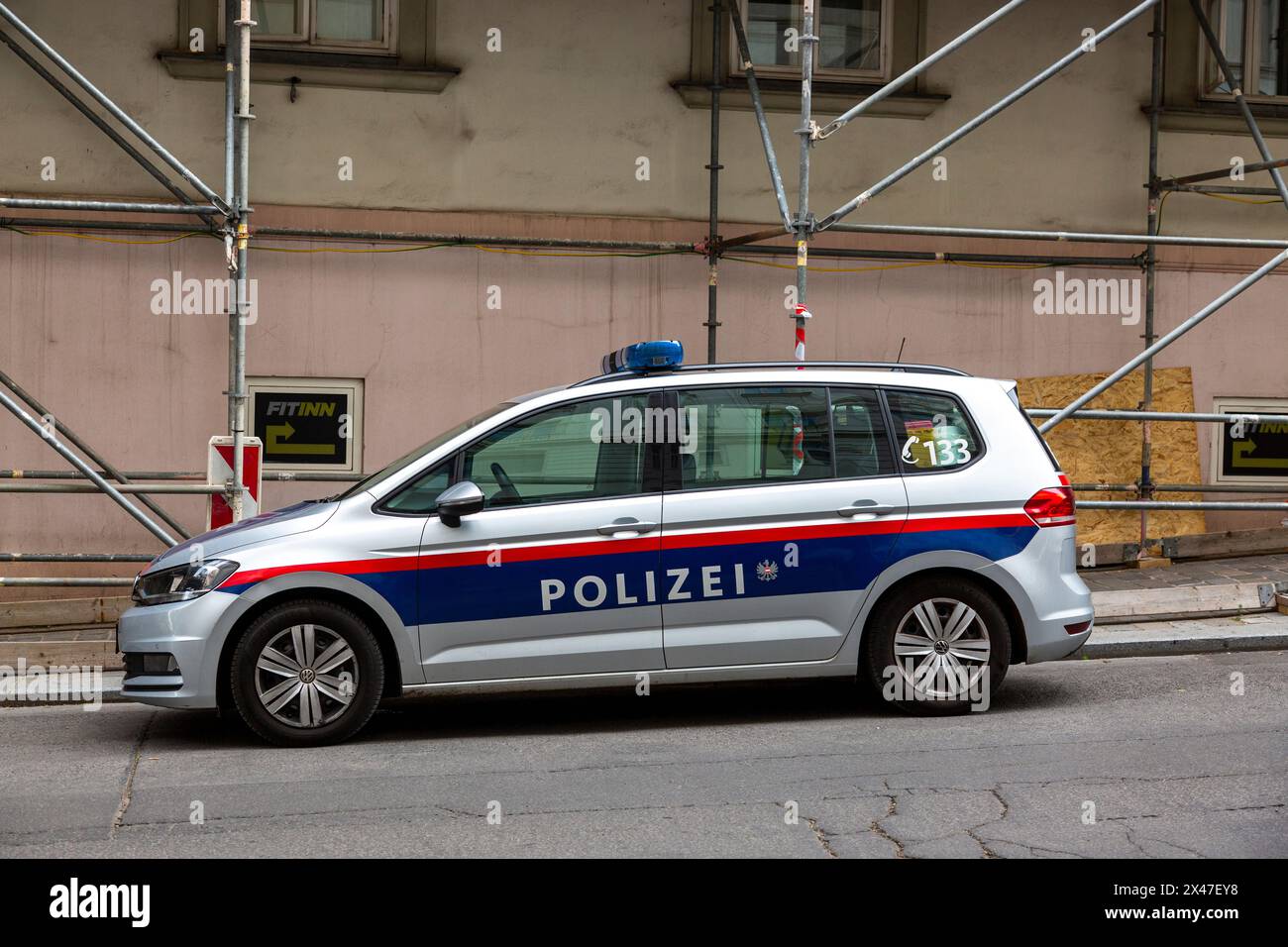 Vienna, Austria - June 22, 2023: A police car on the street in Vienna ...