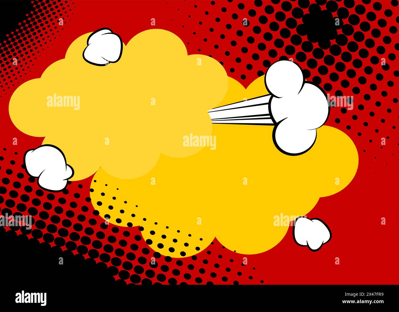 Mostly red cartoon backdrop, comic book background. Retro vector comics ...