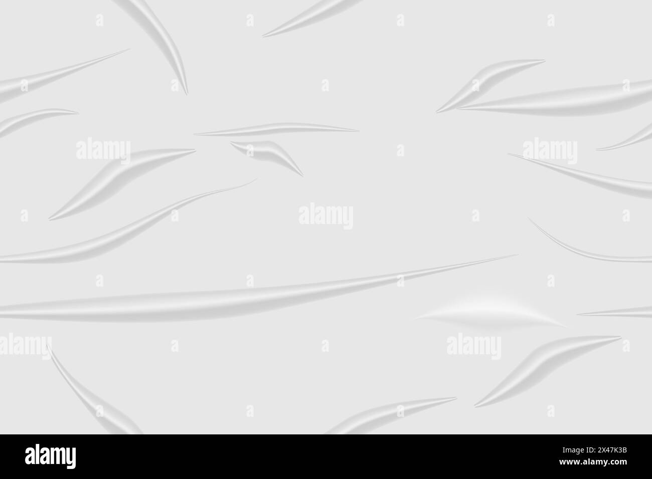 Glued paper with wrinkles effect realistic template Stock Vector Image ...