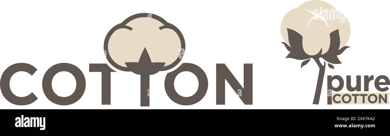 Organic Cotton Logos Collection vector Stock Vector Image & Art - Alamy