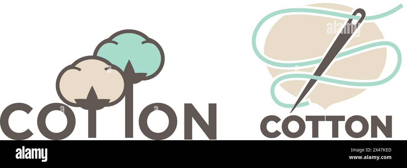 Organic Cotton Logos Collection vector Stock Vector Image & Art - Alamy