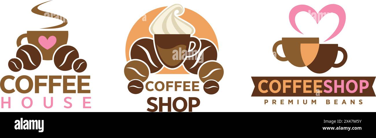 Artistic Coffee Logo Compilation vector Stock Vector Image & Art - Alamy
