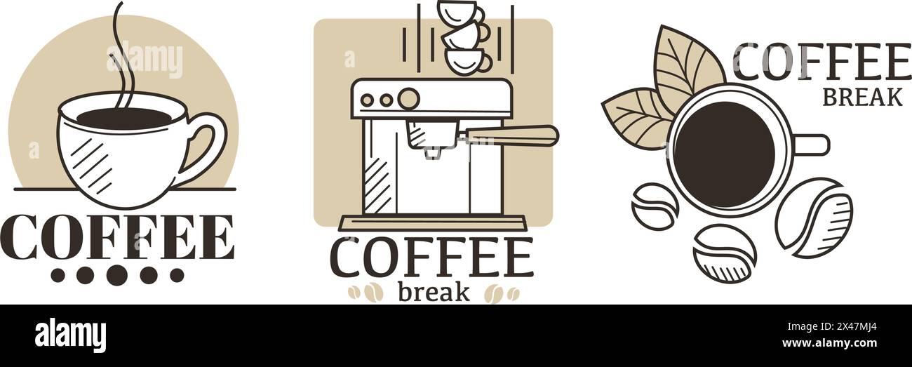 Minimalist coffee logos hi-res stock photography and images - Alamy