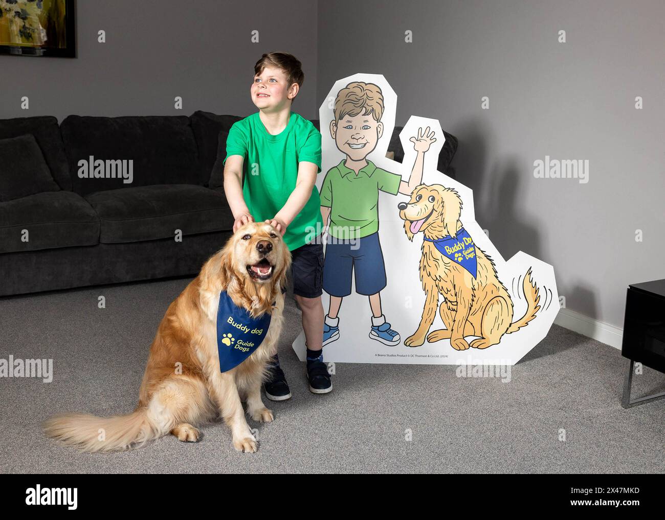 EDITORIAL USE ONLY Alex McQueen, age 7 from Sutton Coldfield, and his ...