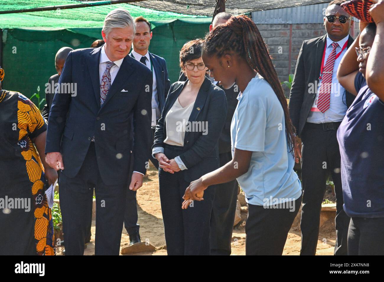 Namibia, Windhoek, 30 april 2024 Majesty King Philippe official working ...