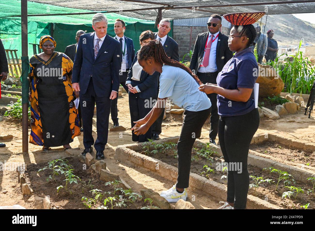 Namibia, Windhoek, 30 april 2024 Majesty King Philippe official working ...