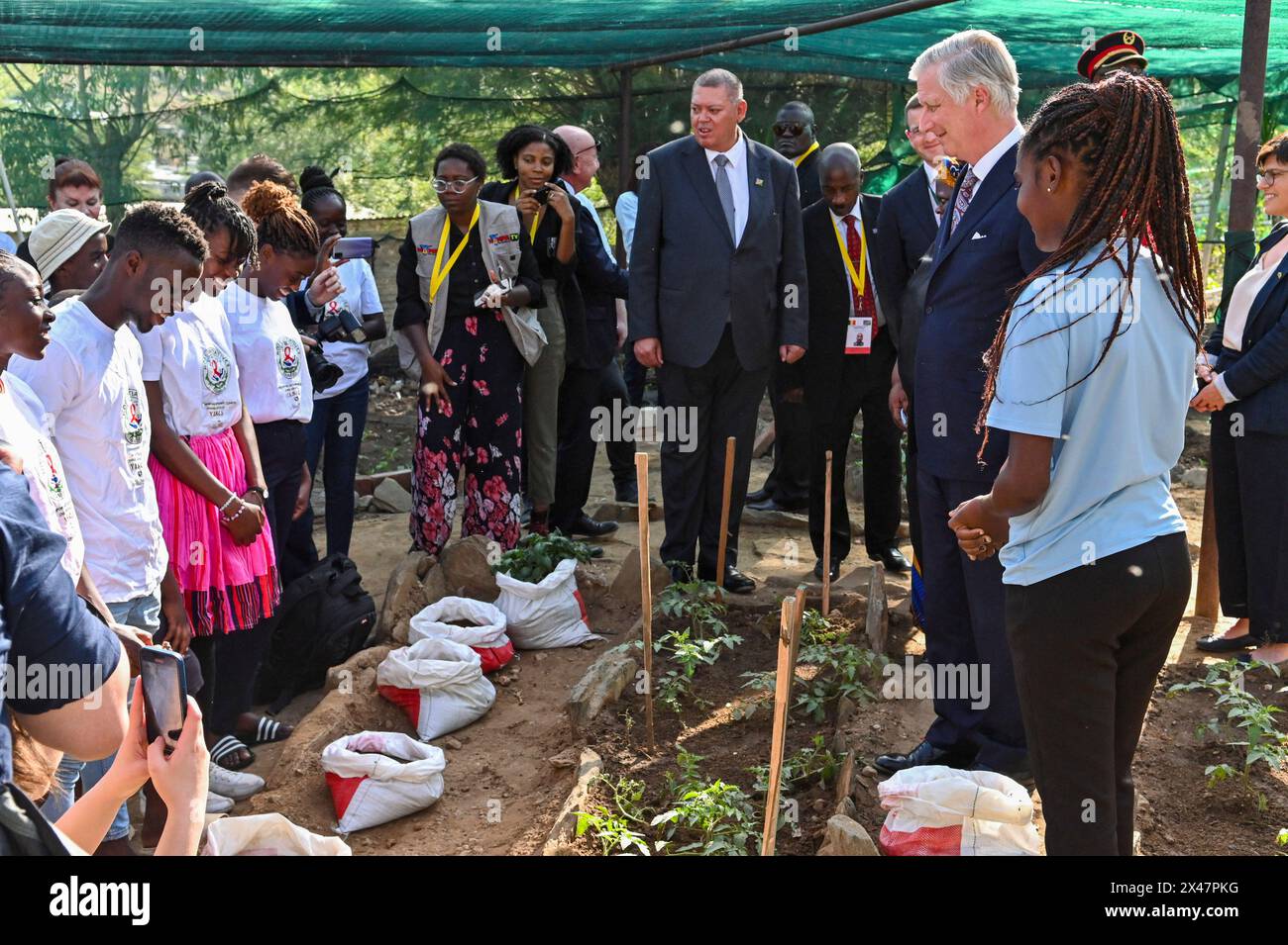 Namibia, Windhoek, 30 april 2024 Majesty King Philippe official working ...