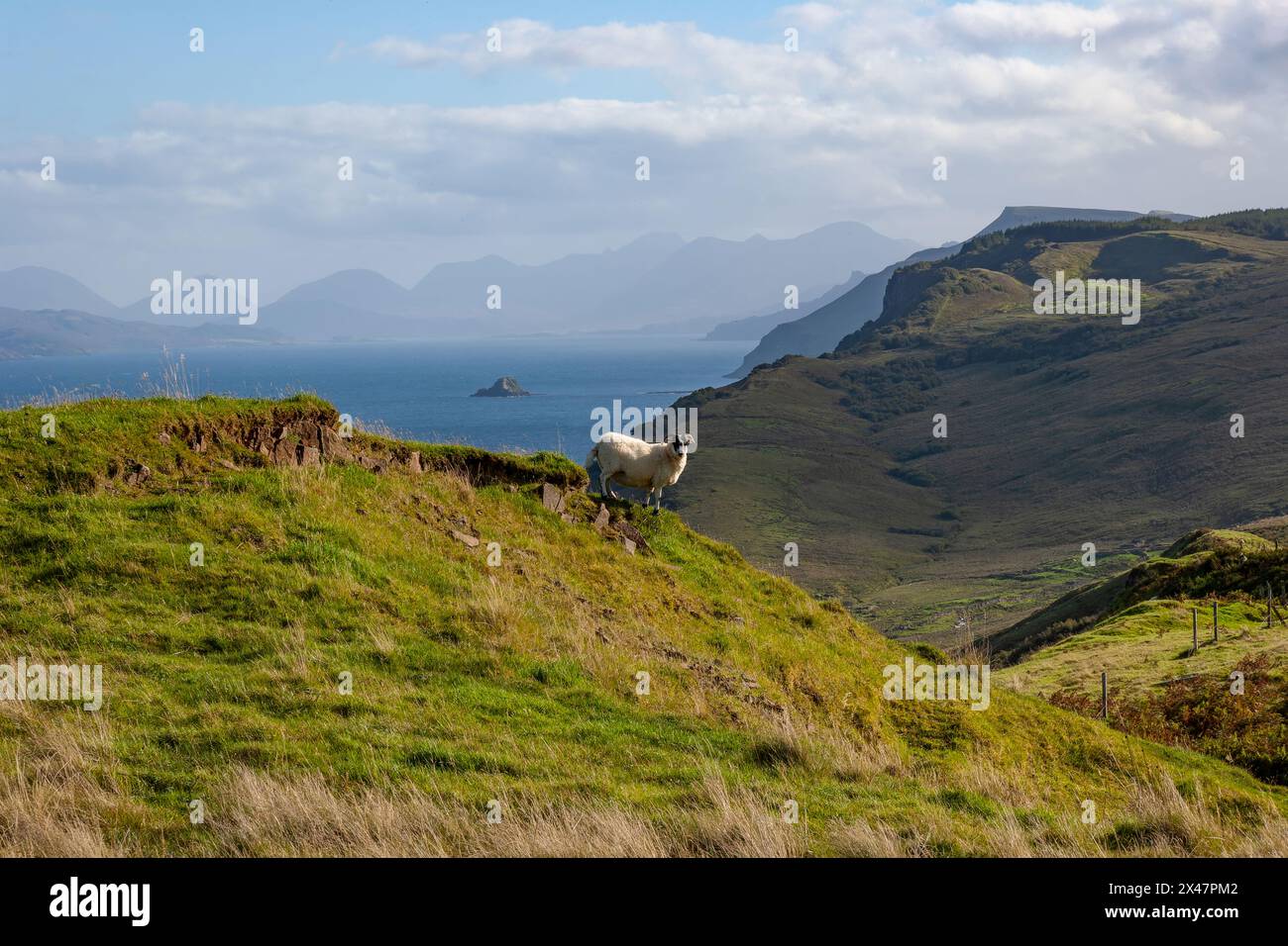 Scottish Coastline. Isle of Skye Scotland UK. Waterfalls, Cliffs and ...