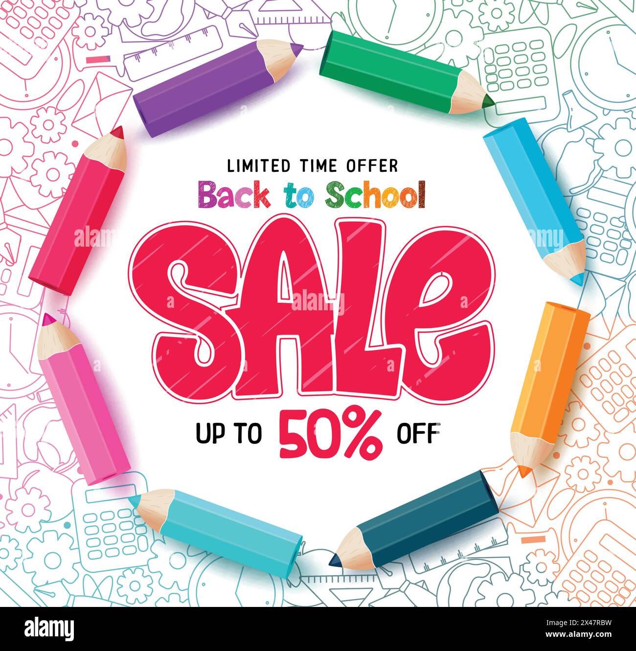 Back to school sale vector banner design. Back to school sale limited ...