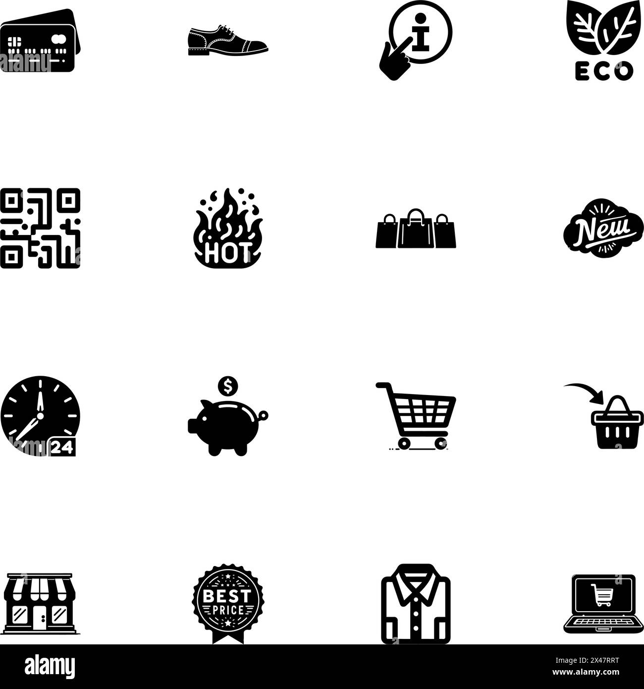 Shopping icon - Expand to any size - Change to any colour. Perfect Flat ...