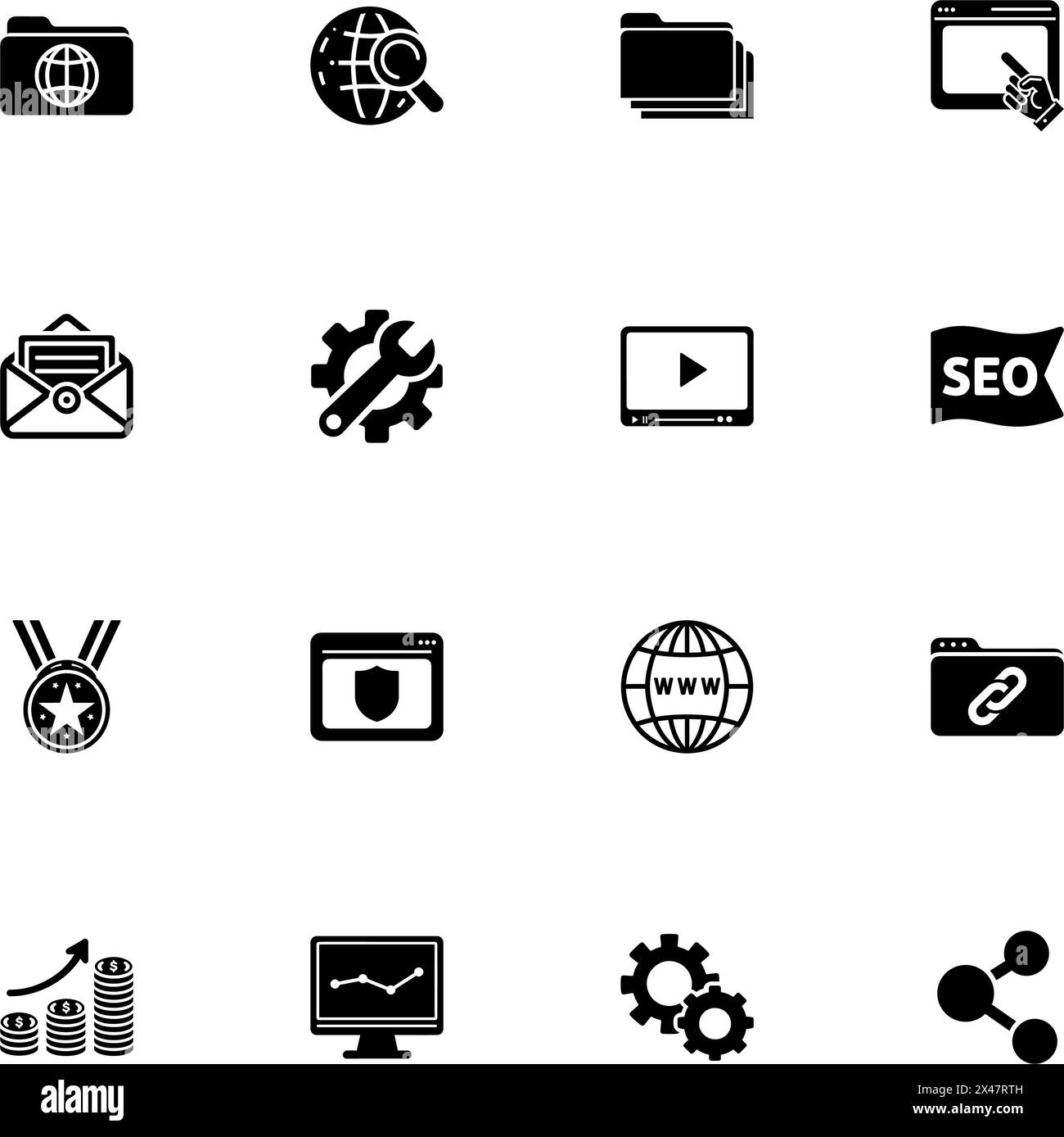Seo icon - Expand to any size - Change to any colour. Perfect Flat ...