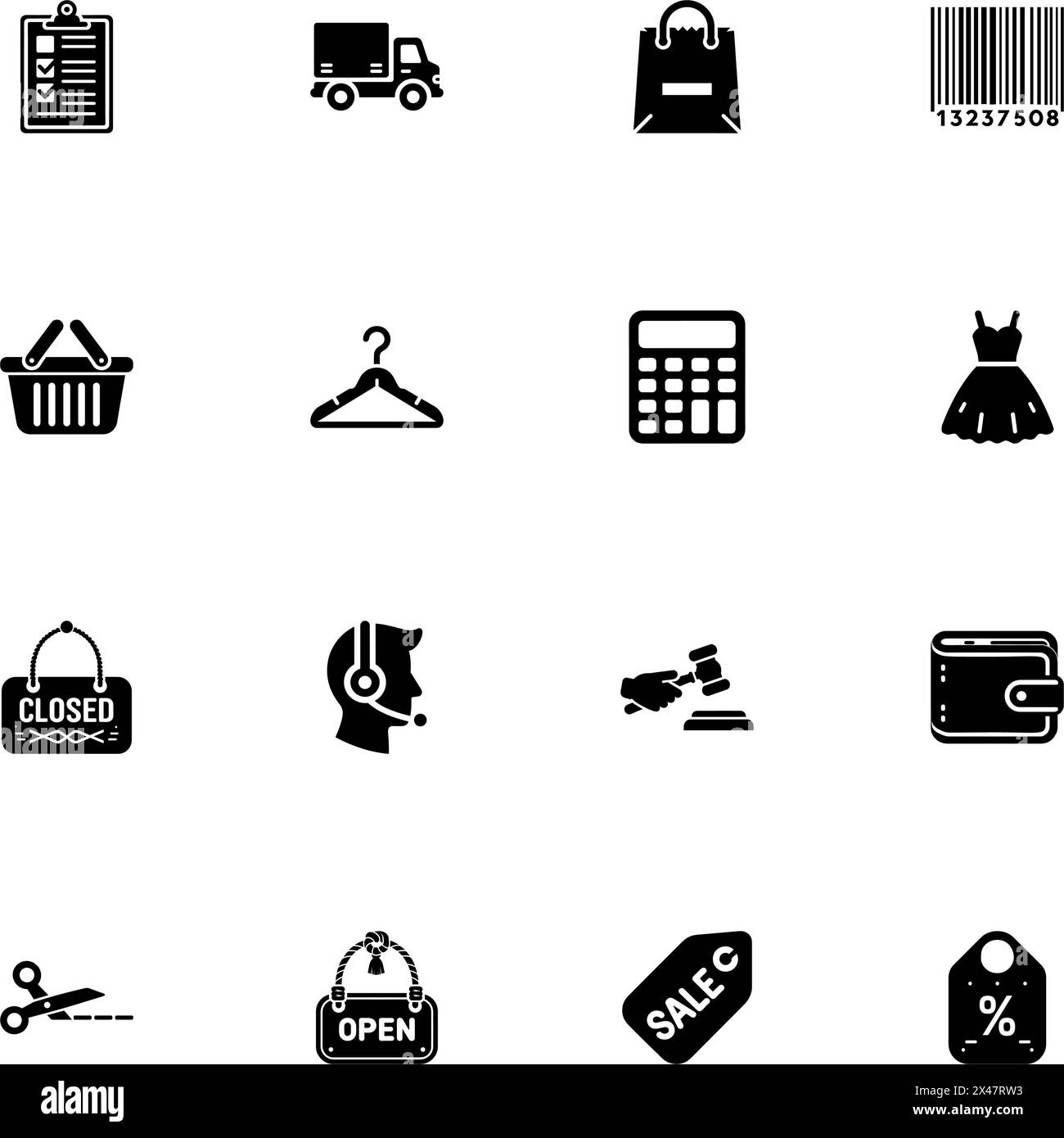 Shopping icon - Expand to any size - Change to any colour. Perfect Flat ...