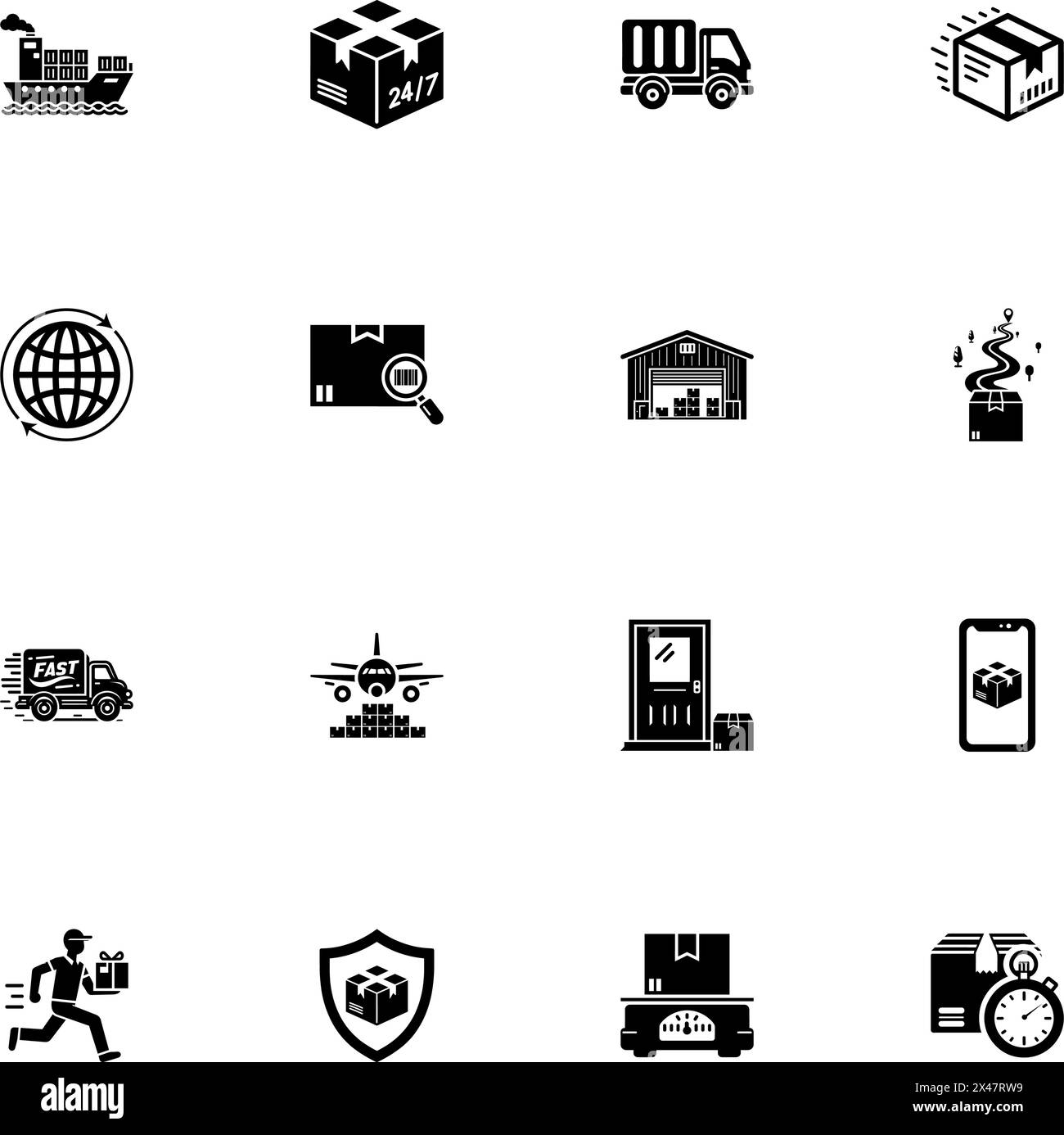 Shipping Delivery icon - Expand to any size - Change to any colour ...