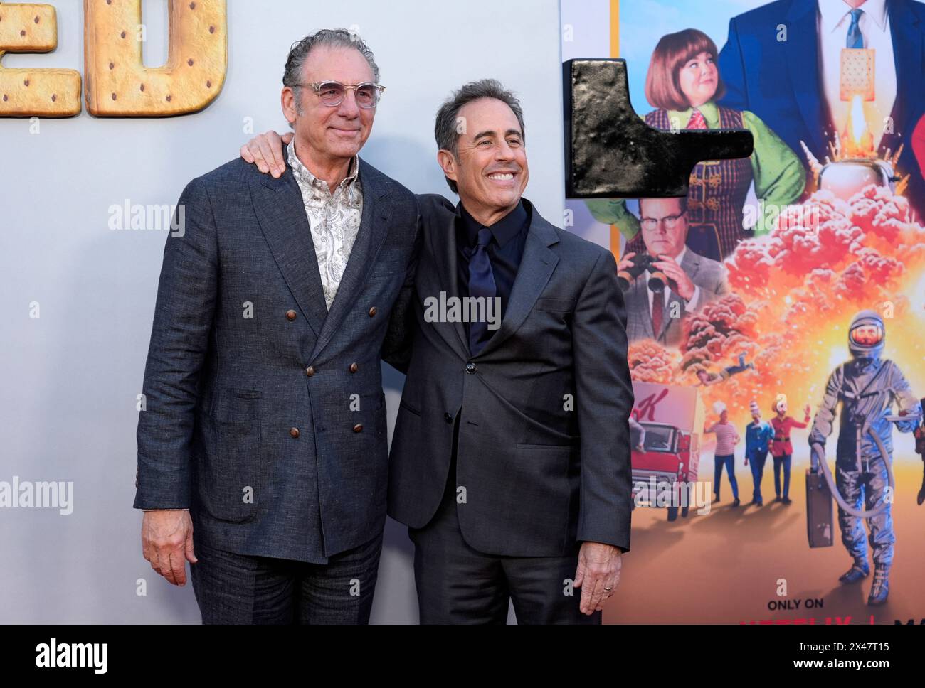 Jerry Seinfeld, right, and Michael Richards pose together at the ...