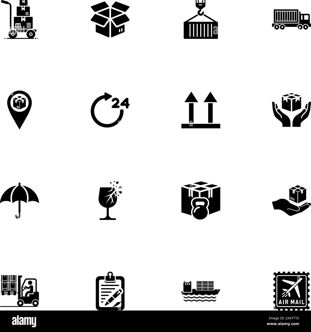 Logistics icon - Expand to any size - Change to any colour. Perfect ...