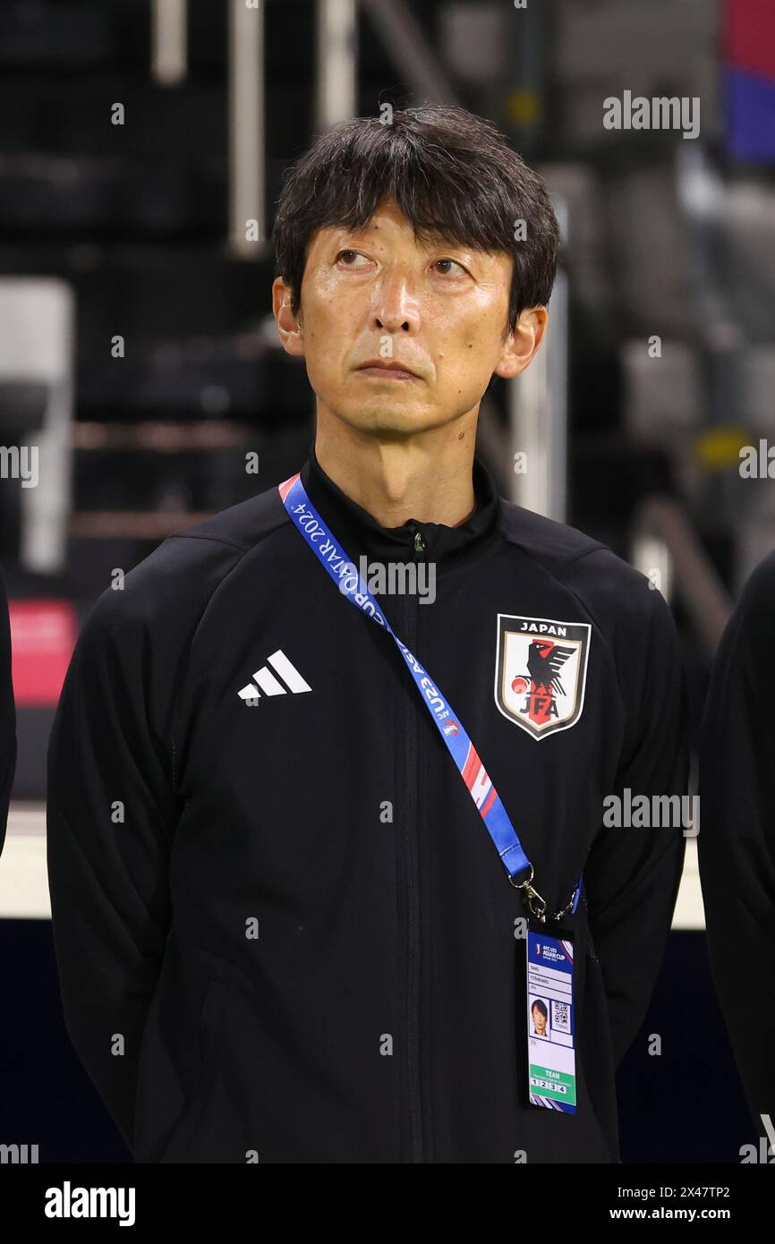 Doha, Qatar. 29th Apr, 2024. Yoshiharu Yano coach (JPN) Football/Soccer ...