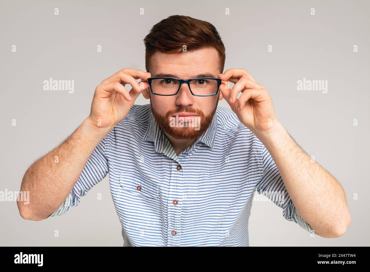 Try portrait handsome young hi-res stock photography and images - Alamy
