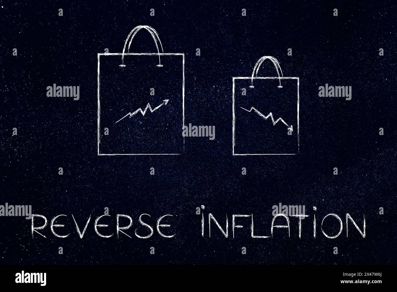 reverse Inflation and fix the cost of living conceptual image, shopping ...
