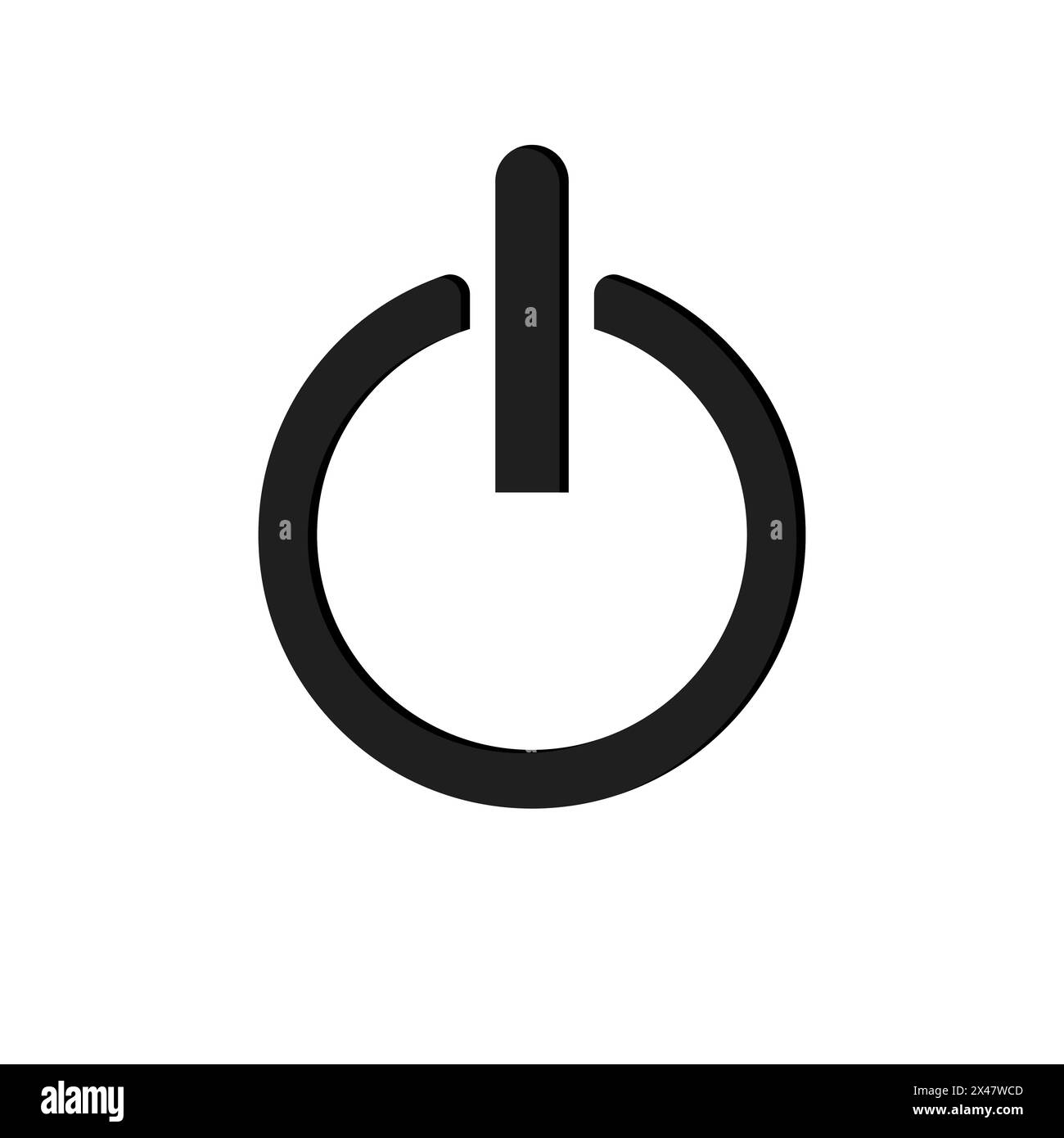 Vector illustration of power button. Vector graphic Stock Vector Image ...